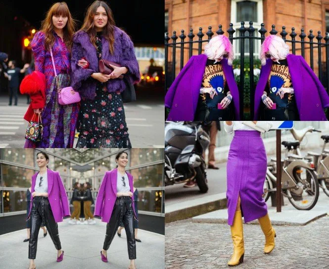 YILIN RENGİ ULTRA VIOLET İÇİN SOKAK STİLİ KOMBİN ÖNERİLERİ - Marie ...